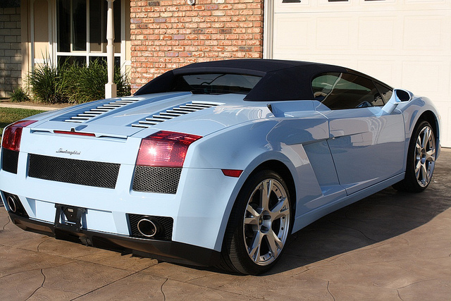 Baby Blue Lamborghini Gallardo