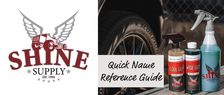 Shine Supply Quick Name Reference Guide – Ask a Pro Blog